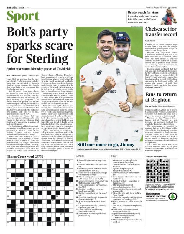 Tuesday's back pages - BBC Sport