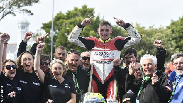 Nathan Harrison wins for the second time at Manx GP - BBC Sport