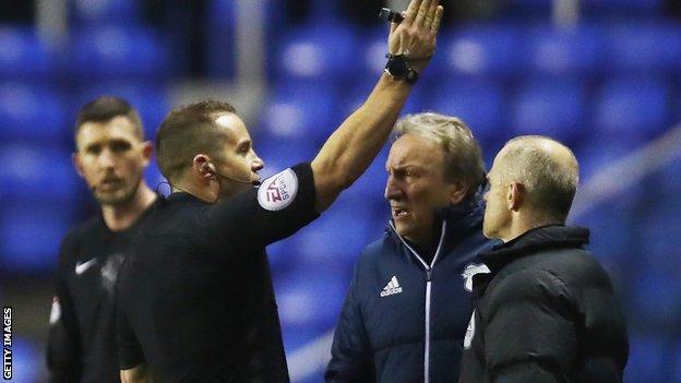 Neil Warnock: Cardiff boss charged by FA after sending off in Reading ...