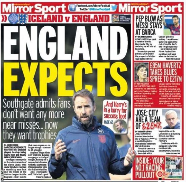 Saturday's back pages - BBC Sport