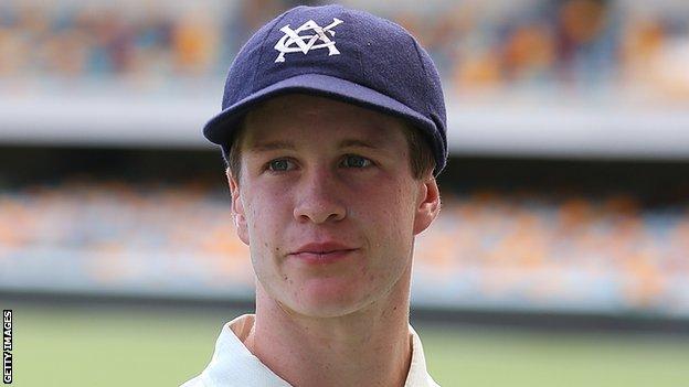 Sam Harper: Victoria wicketkeeper in hospital after being hit by a bat - BBC Sport