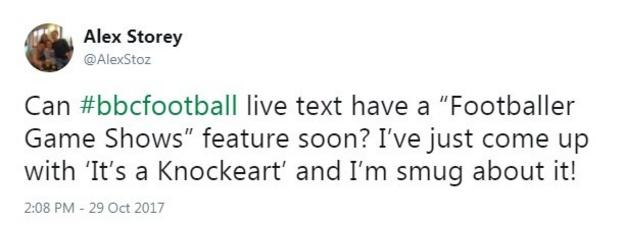 'Footballers as game shows' - your best tweets - BBC Sport