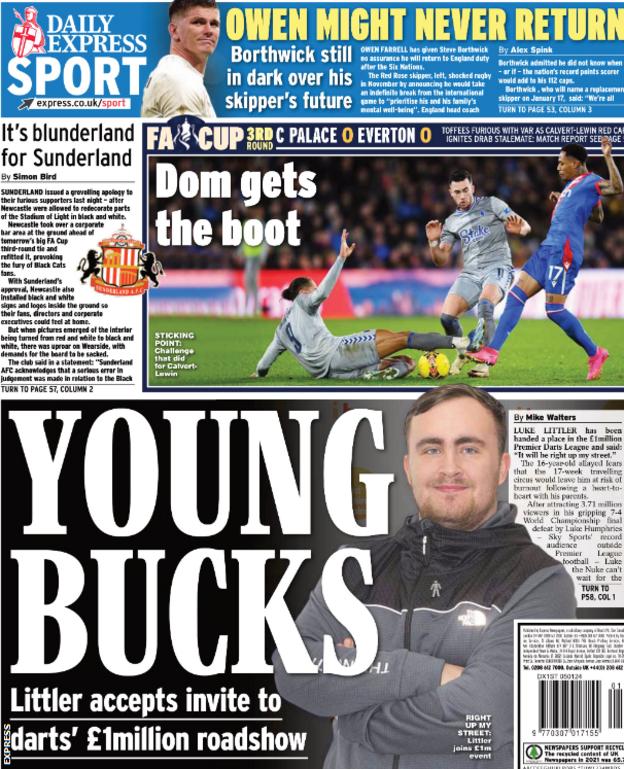 Friday's back pages - BBC Sport