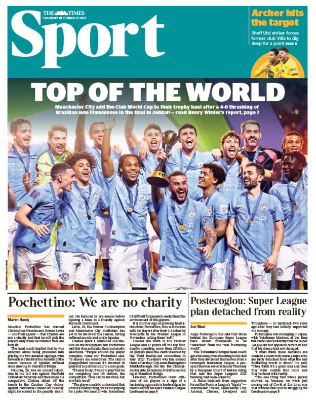 Saturday back pages - BBC Sport