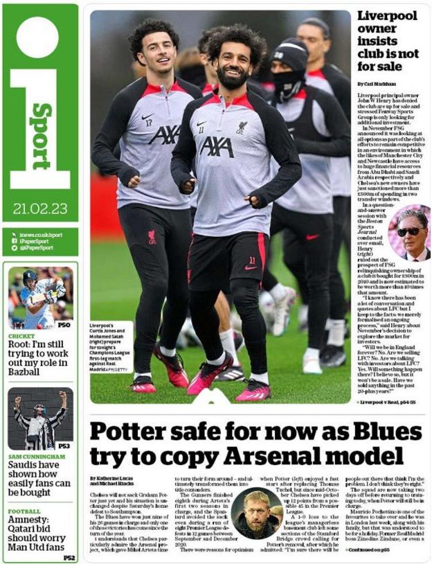 Tuesday's back pages - BBC Sport