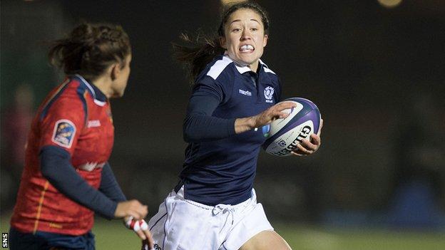 Women's Rugby World Cup: Spain women 15-10 (25-15) Scotland women - BBC ...