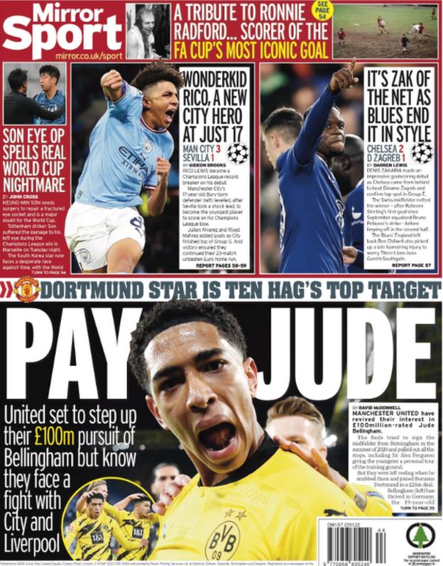 Thursday's back pages - BBC Sport