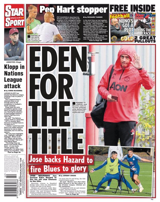 Saturday's back pages - BBC Sport