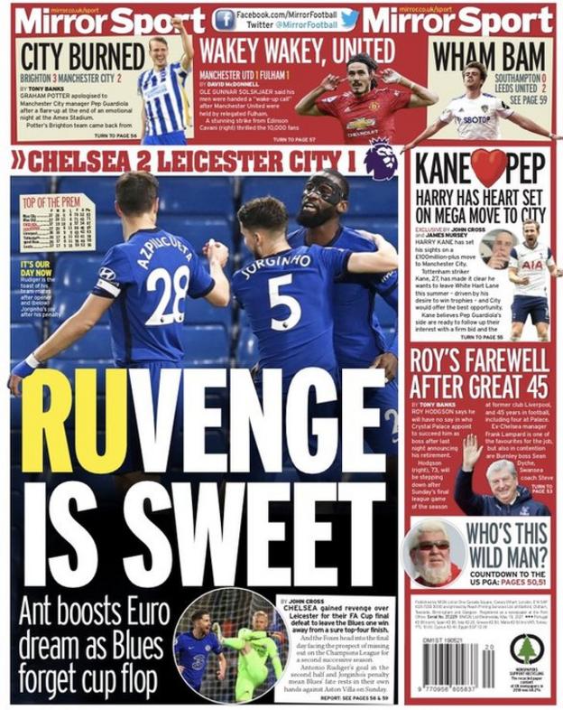 Wednesday's back pages - BBC Sport