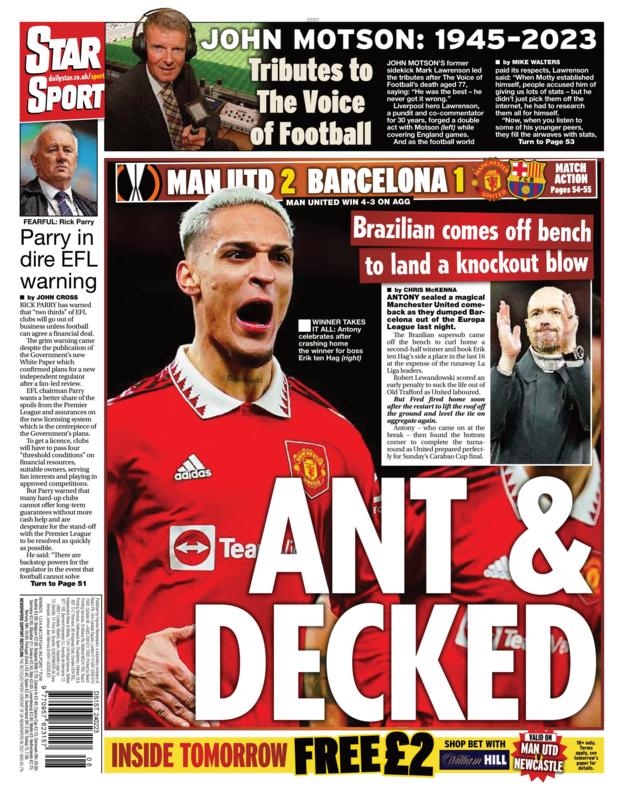 Friday's back pages - BBC Sport