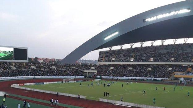 Guinea stadium finally hosts matches - BBC Sport