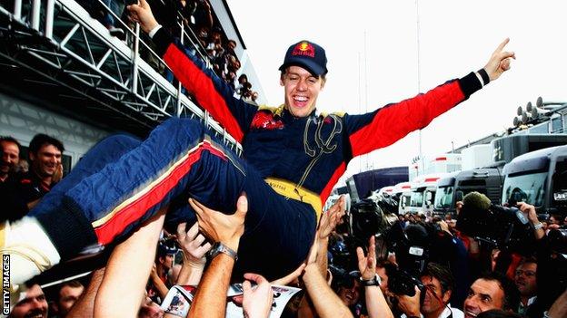 Sebastian Vettel signs new three-year Ferrari contract - BBC Sport