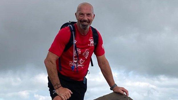 Matthew Maynard completes welly walk around Wales - BBC Sport