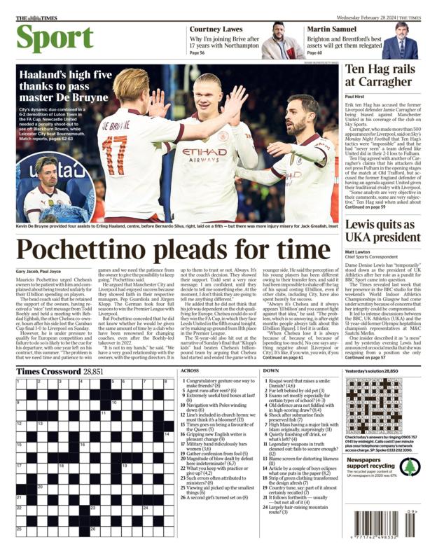 Wednesday's back pages - BBC Sport