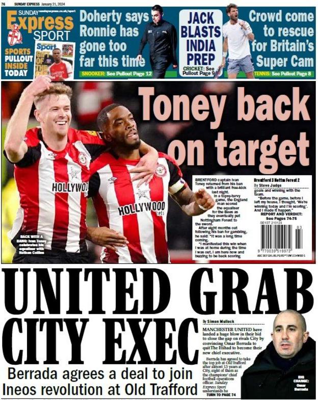 Sunday's back pages - BBC Sport