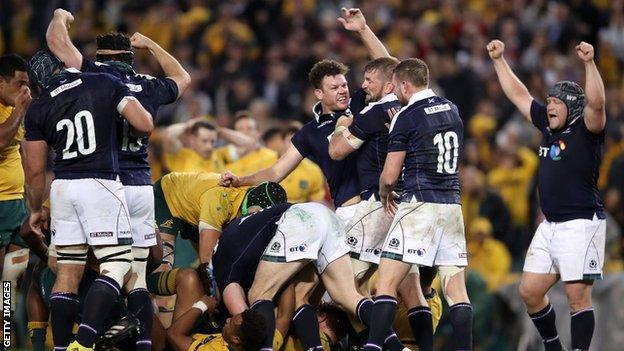 Australia 19-24 Scotland: Heady times for Scots after Sydney win - BBC ...