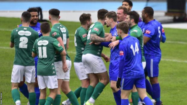 Guernsey FC 'speechless' after ill-tempered Marlow defeat - BBC Sport