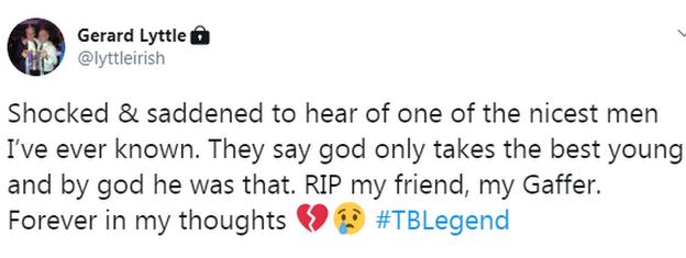 Tommy Breslin: Gerard Lawlor pays tribute to 'wonderful person' - BBC Sport