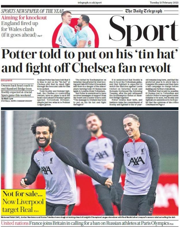 Tuesday's back pages - BBC Sport