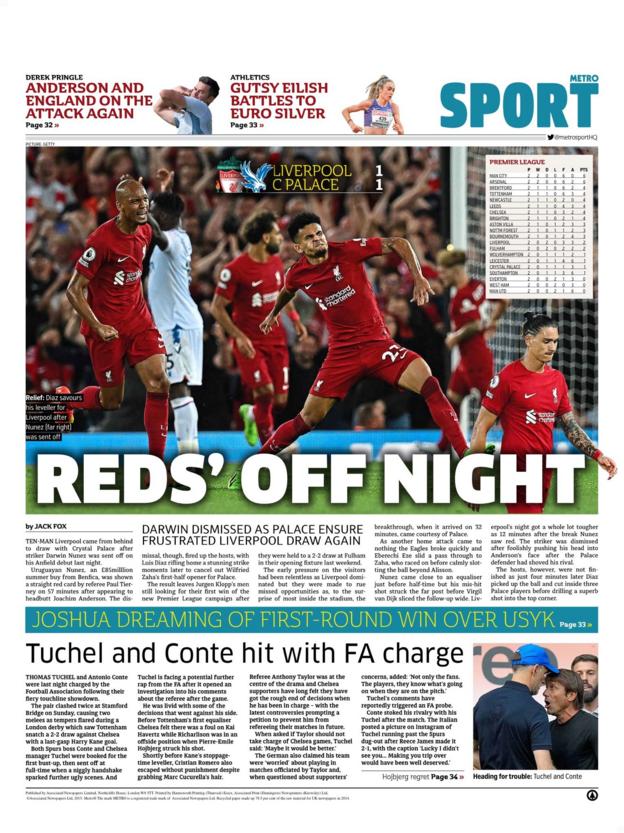 Tuesday's back pages - BBC Sport