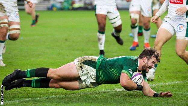 European Challenge Cup: London Irish 26-17 Pau - Stokes double sets up ...