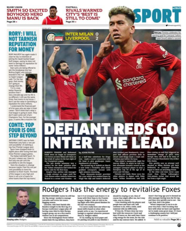 Thursday's back pages - BBC Sport