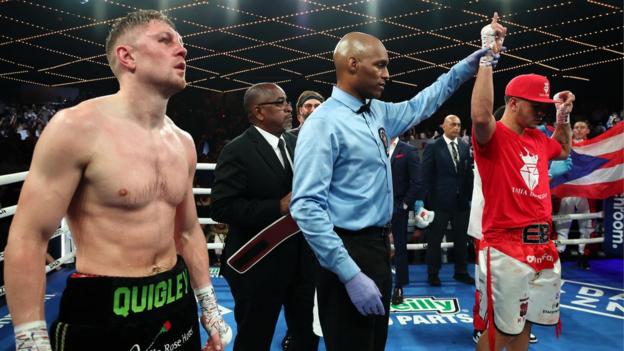 Edgar Berlanga v Jason Quigley: Berlanga drops Irish fighter four times ...