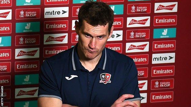 Matt Taylor: Exeter City boss unhappy with commitment in FA Cup loss ...