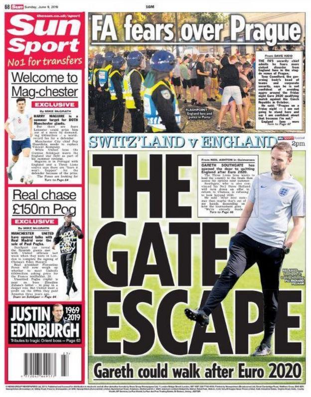 Sunday's back pages - BBC Sport