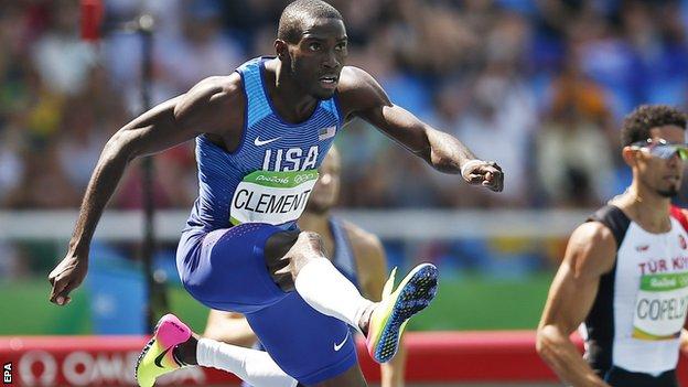 Rio Olympics 2016: Kerron Clement ends wait for 400m hurdles gold - BBC ...