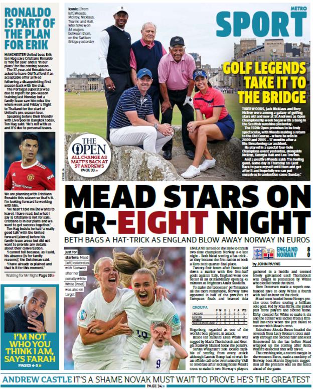 Tuesday's back pages - BBC Sport