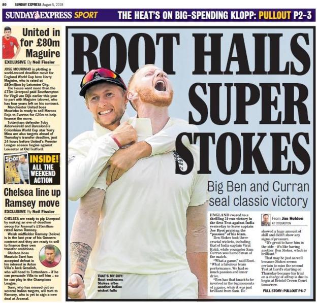 Sunday's back pages - BBC Sport