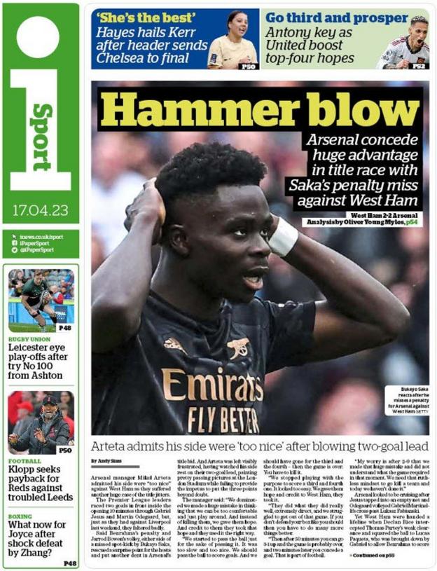 Monday's back pages - BBC Sport