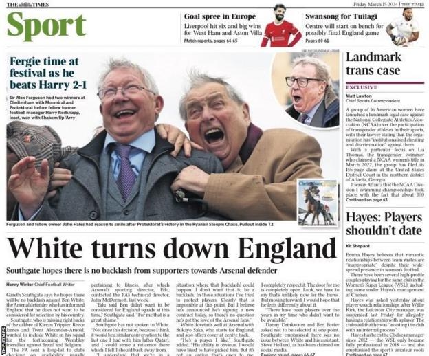 Friday's back pages - BBC Sport