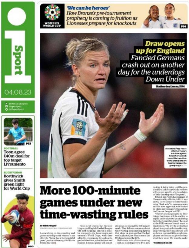 Friday's back pages - BBC Sport