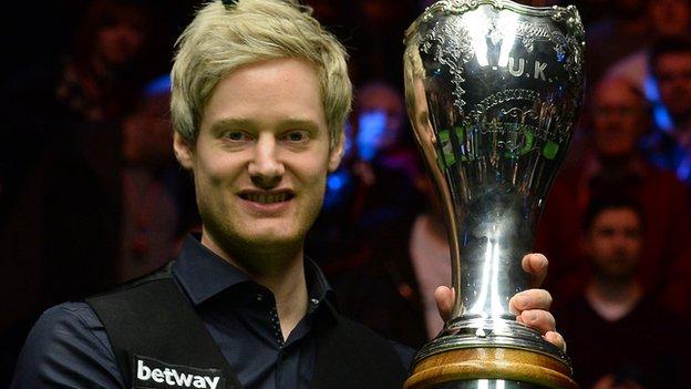 UK Championship final: Neil Robertson makes 147 and wins title - BBC Sport