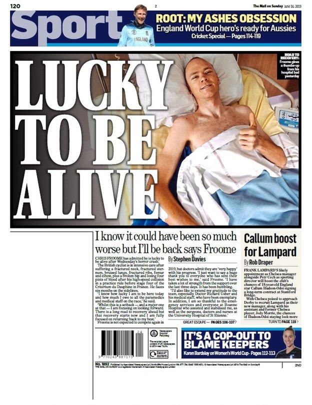 Sunday's back pages - BBC Sport