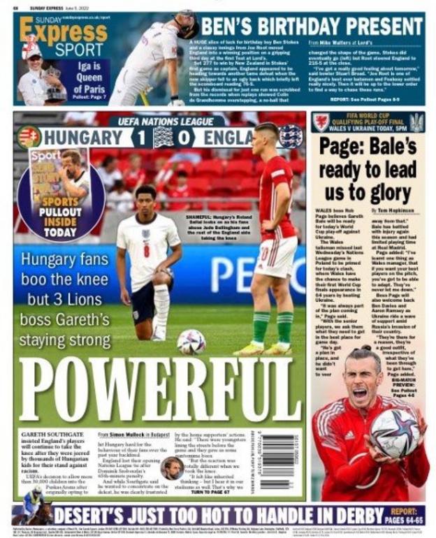 Sunday's back pages - BBC Sport