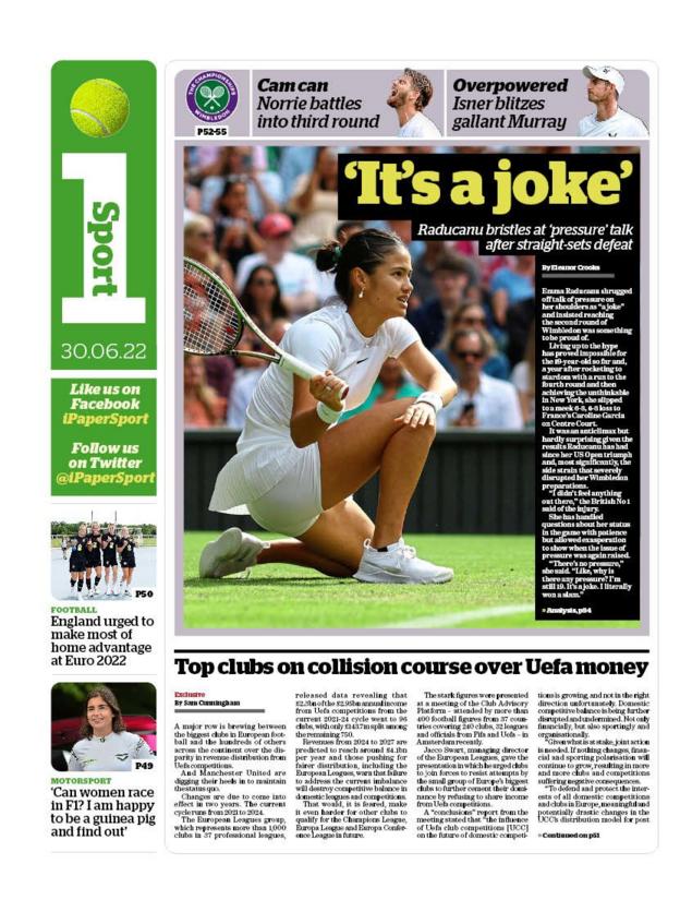 Thursday's back pages - BBC Sport