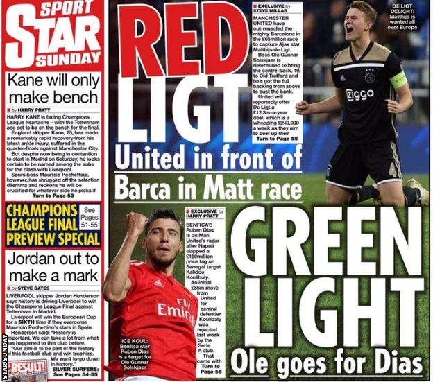 Sunday's back pages - BBC Sport