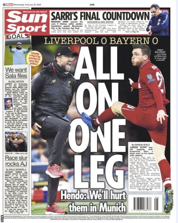 Wednesday's papers - BBC Sport