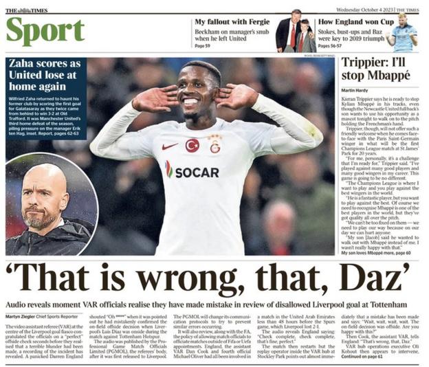 Wednesday's back pages - BBC Sport