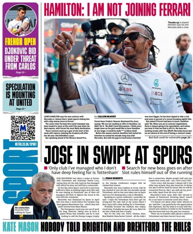 Friday's back pages - BBC Sport