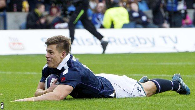 Glasgow Warriors make move for Scotland centre Huw Jones - BBC Sport