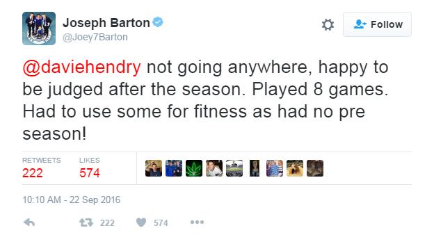 Rangers: Joey Barton tells fans he is 'not going anywhere' - BBC Sport
