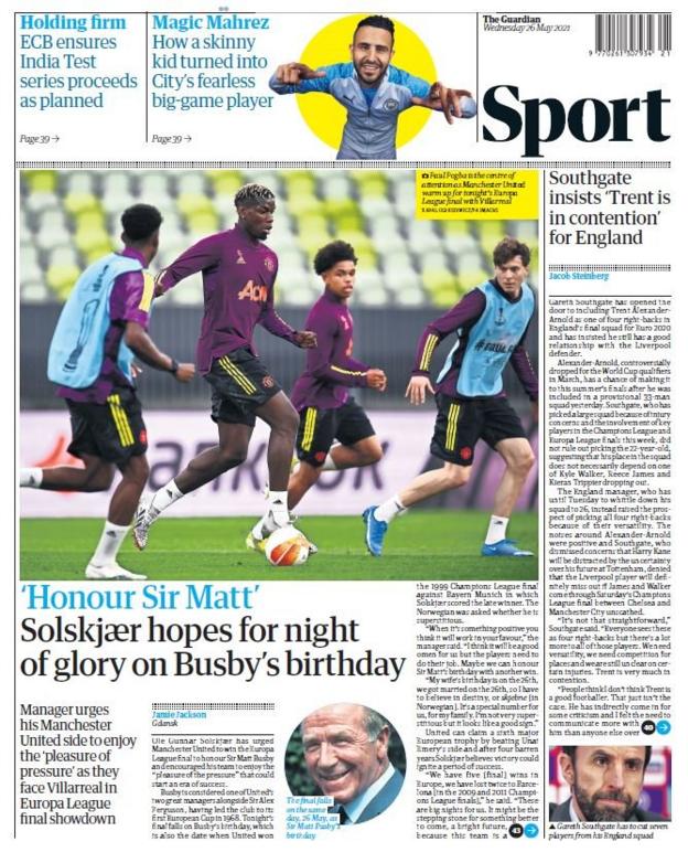 Wednesday's back pages - BBC Sport