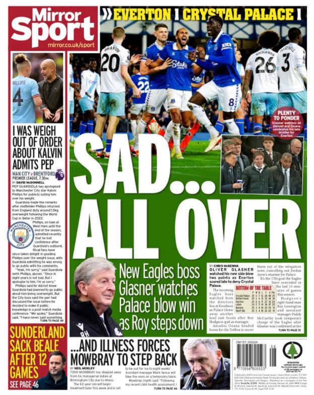 Tuesday's back pages - BBC Sport