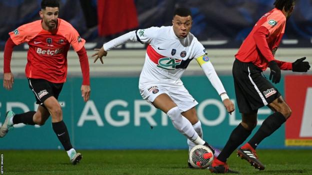 Revel 0-9 Paris St-Germain: Kylian Mbappe scores hat-trick in French Cup win - BBC Sport