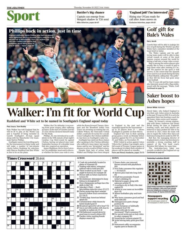 Thursday's back pages - BBC Sport