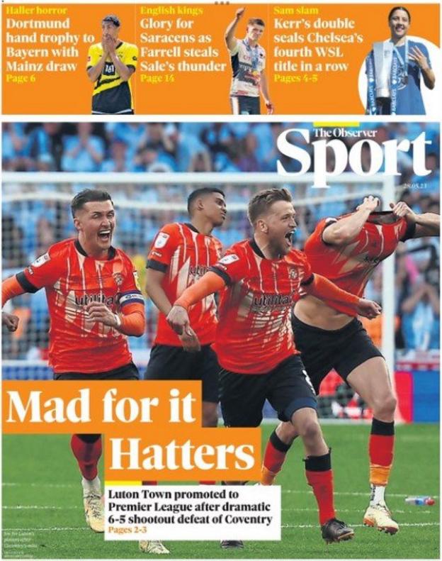 Sunday's back pages - BBC Sport